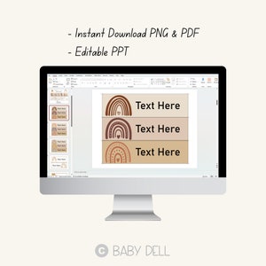 Boho Rainbow Rolling Cart Labels | Editable 10 Drawer Organizer Tags ...