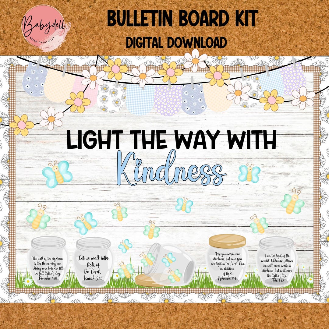 Christian Bulletin Board Christian Classroom Decor Light the Way With ...