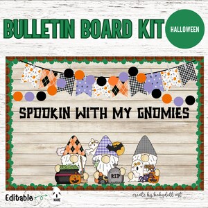Halloween Bulletin Board, Gnomies Bulletin Board Door Decor - Etsy