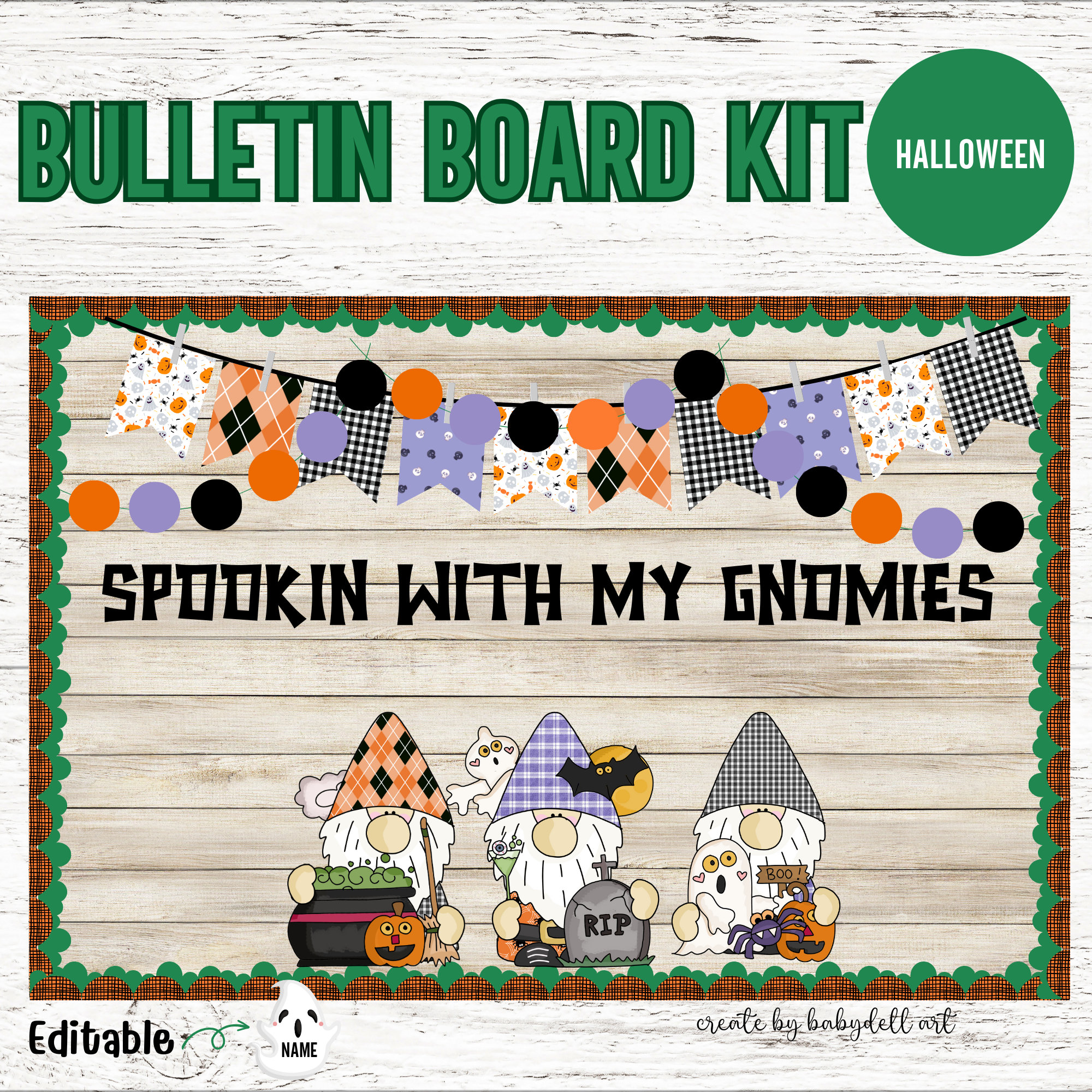 Halloween Bulletin Board, Gnomies Bulletin Board Door Decor - Etsy