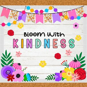 Plant Kindness Door Decor Spring Bulletin Boards Kindness Bulletin ...