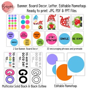 Positive Affirmation Gnome Bulletin Board Kit: Classroom Decor (digital ...