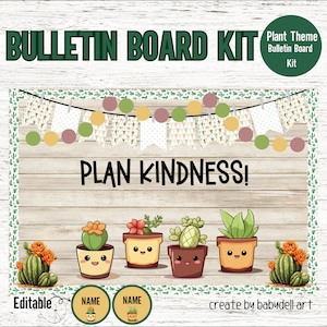 Cactus Theme , Plant Theme Bulletin Board Kit ,spring Kindness ...