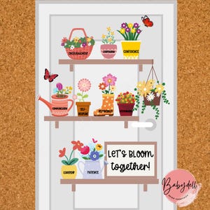 Spring Classroom Bulletin Board Kit: Never Stop Growing Decor (digital ...