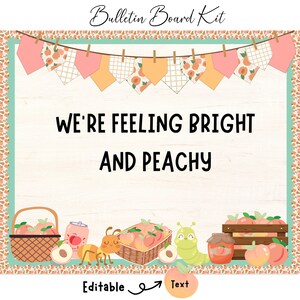 Peachy Sweet Summer Bulletin Board Kit: Classroom Decor - Etsy