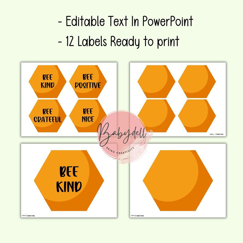 Bee Bulletin Kit Editable Honeycomb Spring Classroom Decor and Positive ...