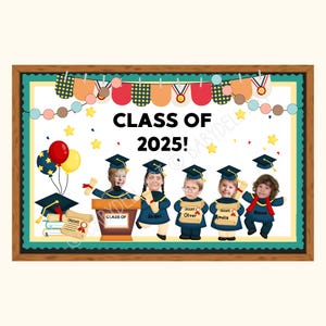 Graduation Bulletin Board Kit | End of Year Door Decor | Editable ...