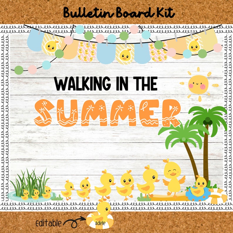 Duck Summer Bulletin Board Kit: Classroom Decor - Etsy