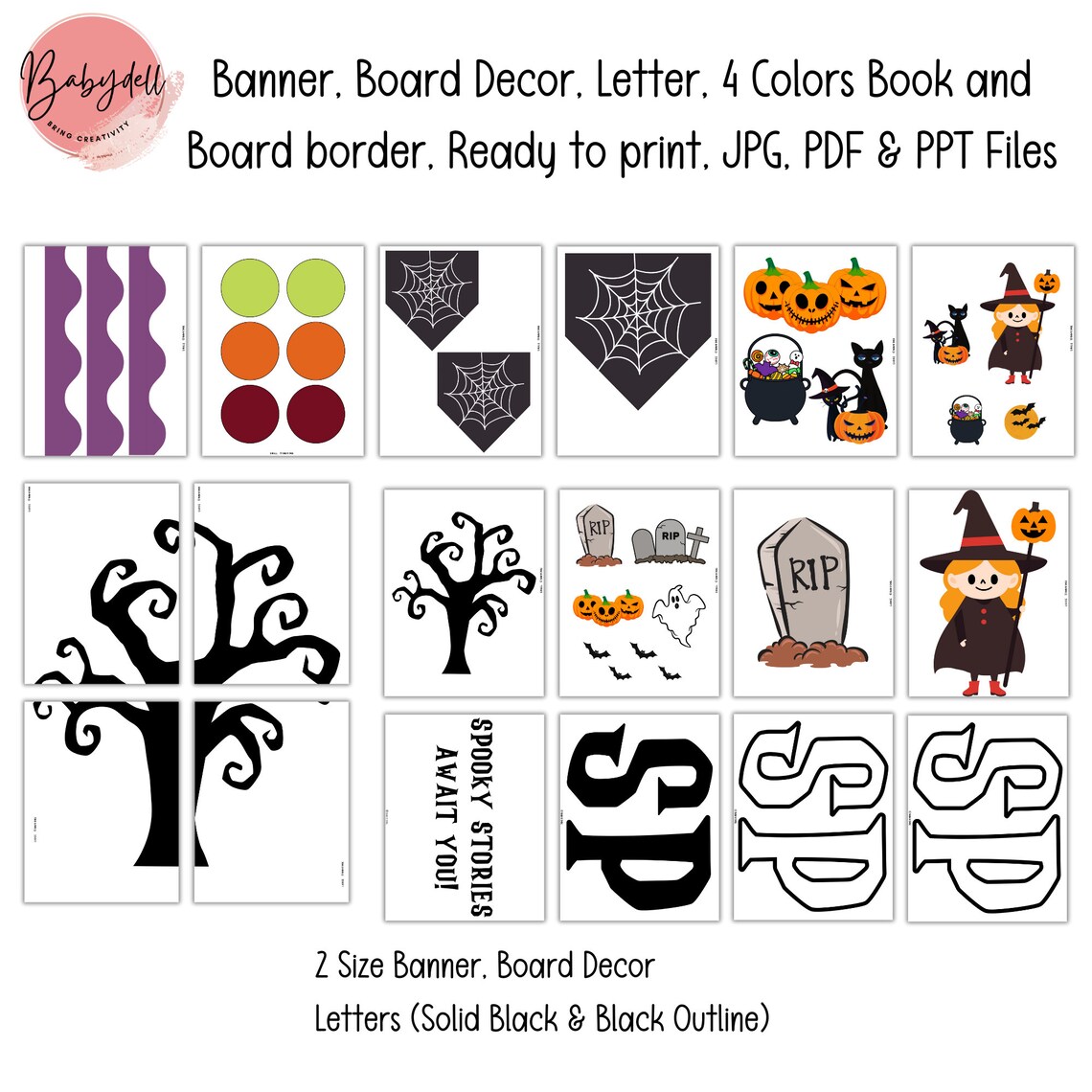 Spooky Stories Halloween Bulletin Board Kit: Editable Classroom Decor ...