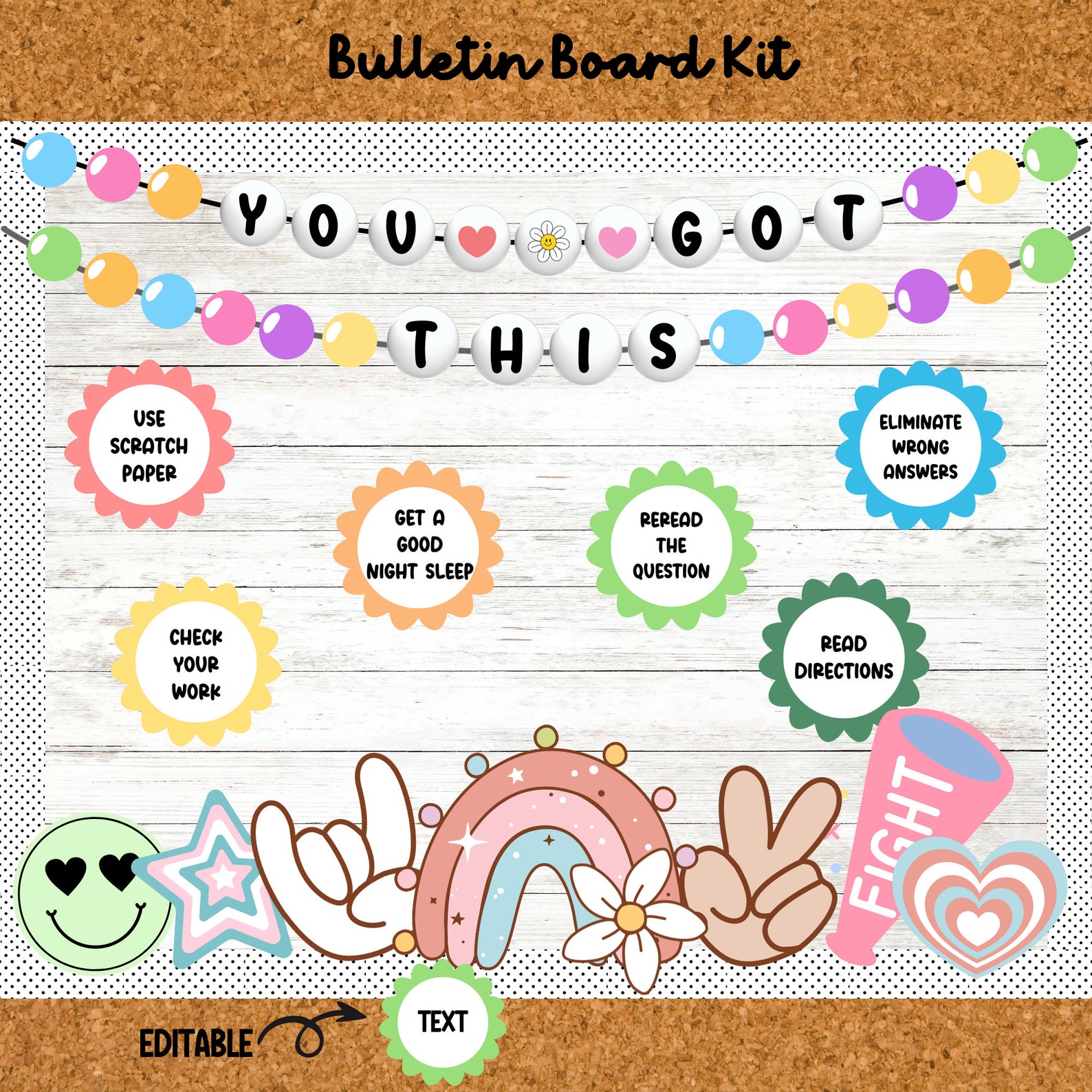 Groovy Testing Motivation Bulletin Board Test Prep Tips Bulletin Board ...