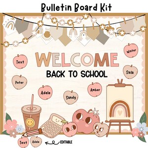 Editable Boho Rainbow Classroom Decor Bundle, Muted Neutral Theme for ...
