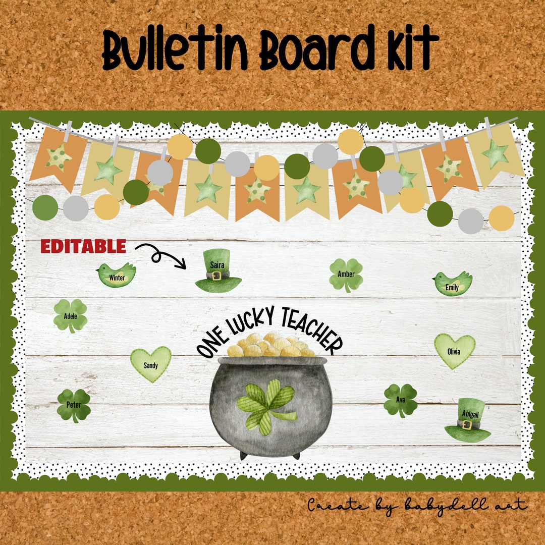 St. Patrick's Day Classroom Decor | One Lucky Teacher Bulletin Board ...