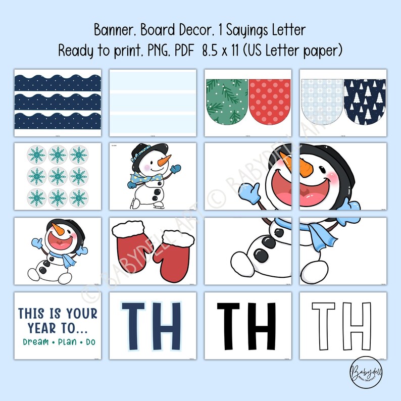 New Year Growth Mindset Bulletin Board Kit for Winter Classroom - Etsy