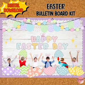Easter Bulletin Board Kit | Easter Egg Classroom Decor | Spring Door ...