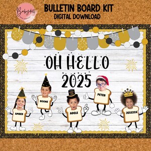 New Year Bulletin Board Kit | Toast to a New Year 2025 | Classroom ...