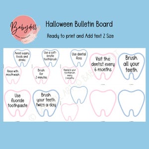 Dental Health Bulletin Board Kit: School Nurse Office Decor (printable ...