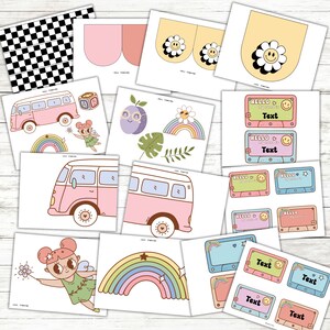 Groovy Welcome Back to School Bulletin Board Kit August Retro Classroom ...