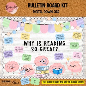 Reading is Great Bulletin Board Kit | Motivational Quotes | Classroom ...