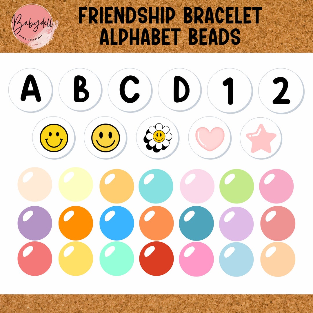 Friendship Bracelet Bulletin Board Kit - Alphabet Beads Classroom ...