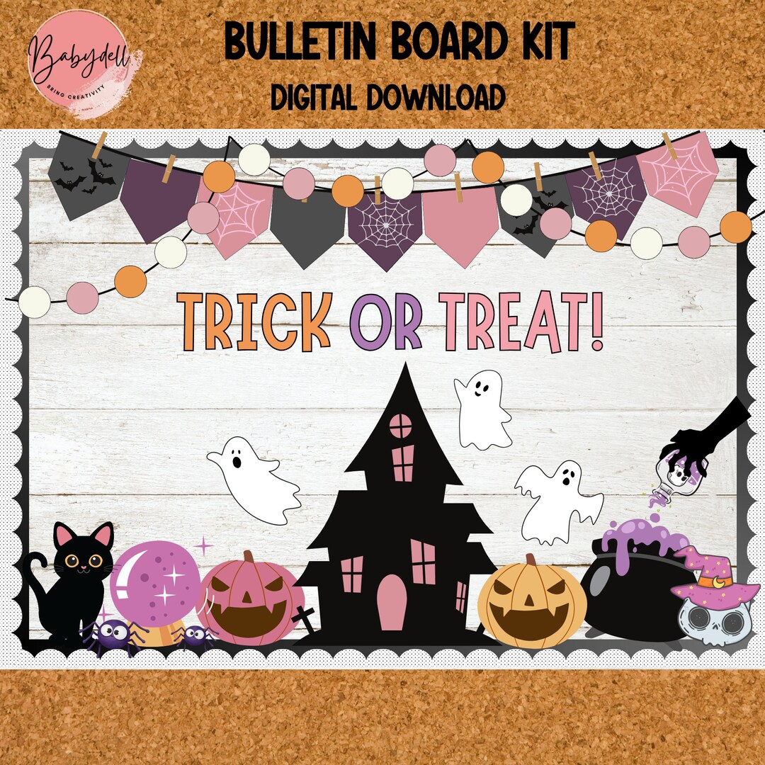 Spooky House Halloween Bulletin Board Kit October Classroom Decor ...