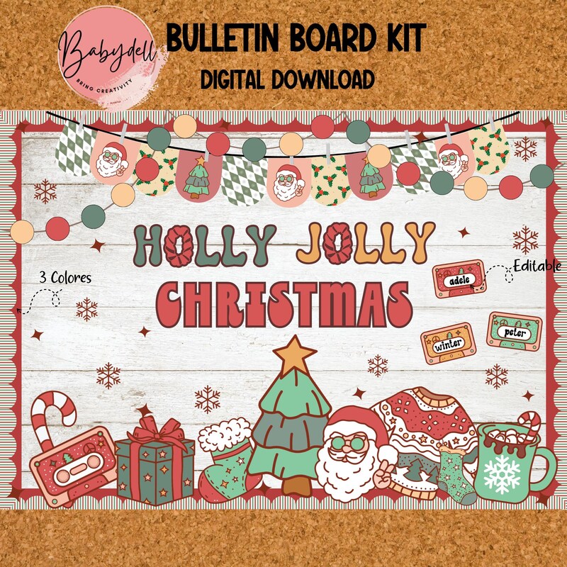 Christmas Bulletin Board Kit - Etsy