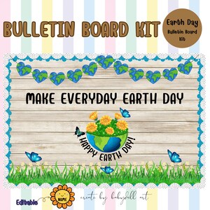 Earth Day Bulletin Board Classroom Display Door Decor Kit. LOVE YOUR ...