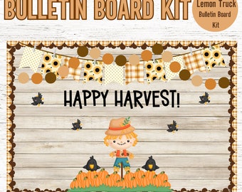 Scarecrow Pumpkin Patch Fall Bulletin Board, Classroom & Door Decor ...