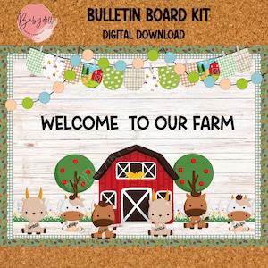 Animals Farm Bulletin Board Back to School Bulletin Board Welcome to ...