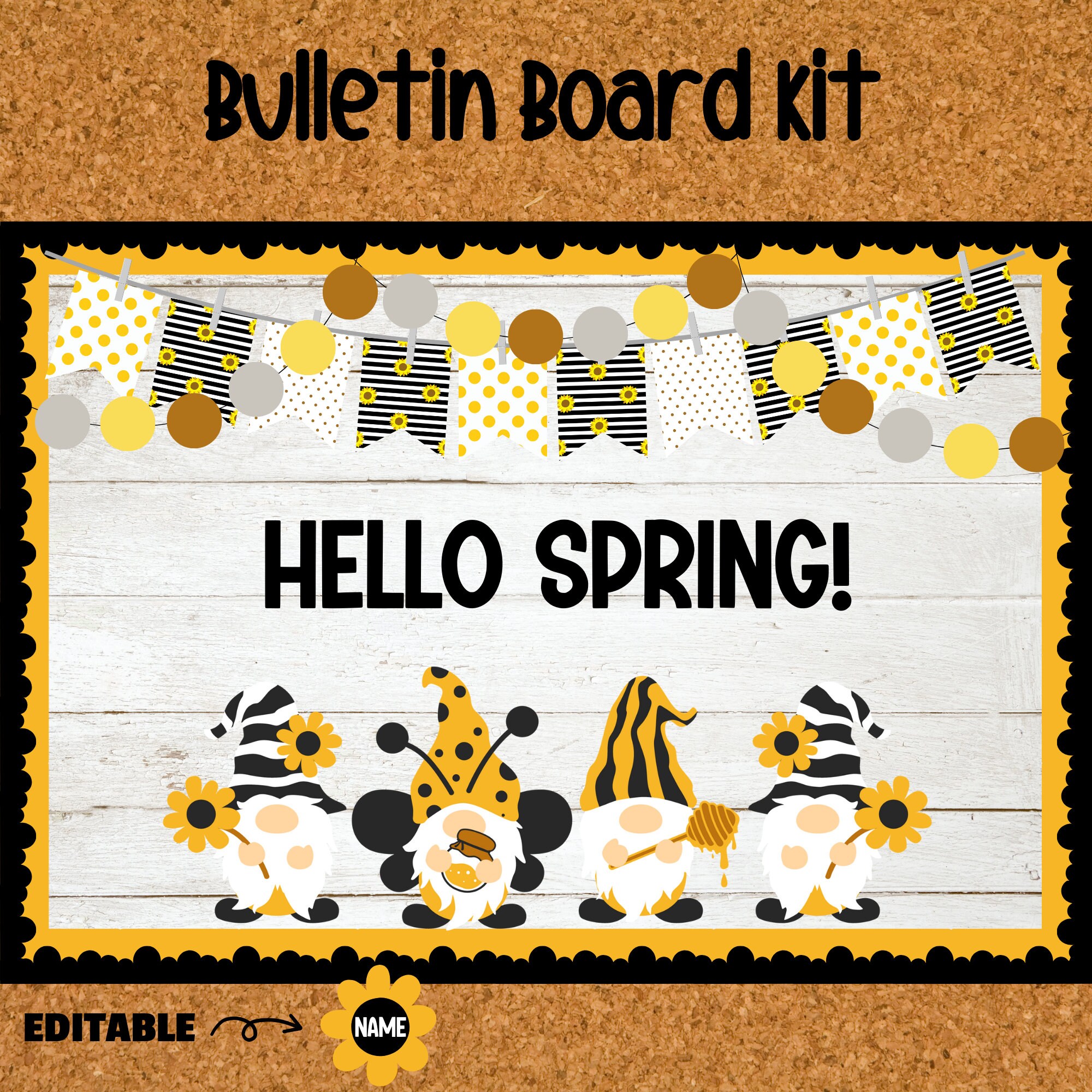 SPRING Bulletin Board, Spring Classroom, Bulletin Board Kit, Classroom ...