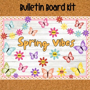 Spring Bulletin Board Kit | Butterfly Classroom Decor | Printable Door ...