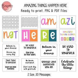 Amazing Things Happen Here Bulletin Board | Classroom Decor Poster Kit ...