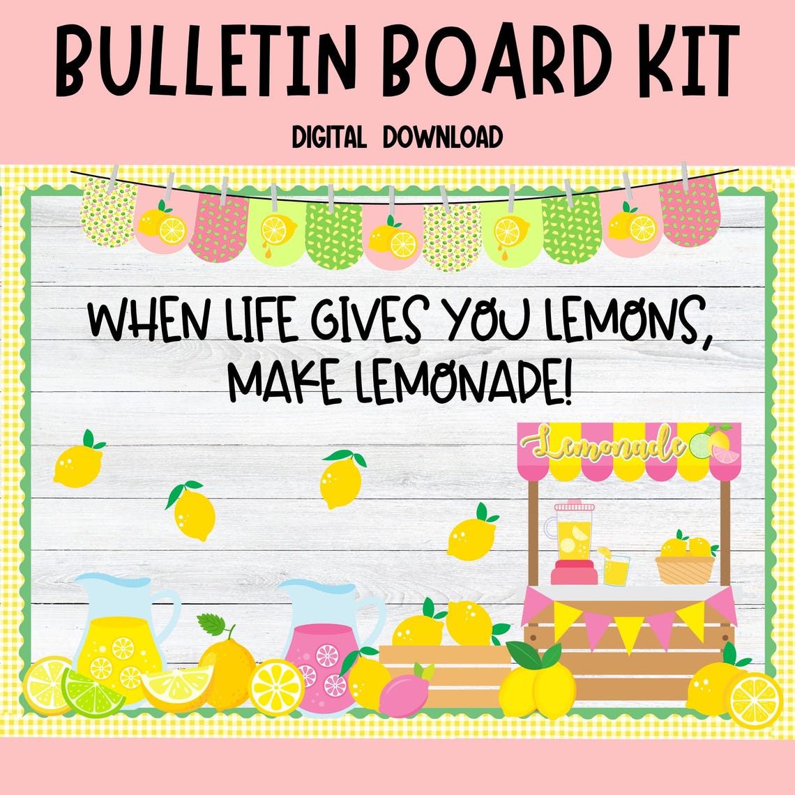 Lemon Classroom Bulletin Board Kit: Summer Decor (digital Download) - Etsy