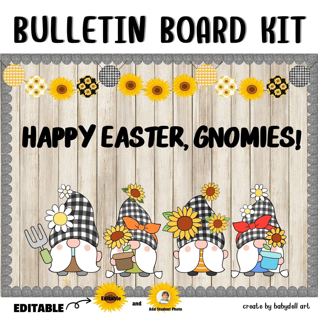 Happy Easter Spring Bulletin Board Kit | Classroom Door Decor | Easter ...