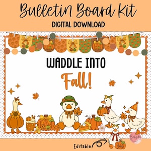 Silly Goose Fall Bulletin Board Kit: Editable Classroom Decor - Etsy