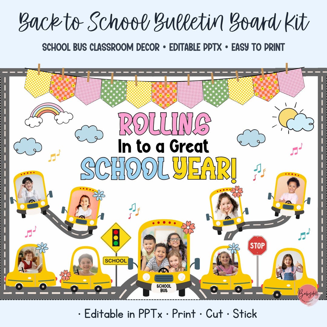 School Bus Board Kit With Student Photo Craft and Kindergarten Door ...
