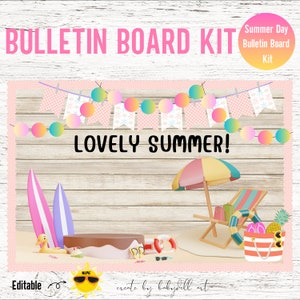 BUNDLE SUMMER Bulletin Board Door Decor Kit - Etsy