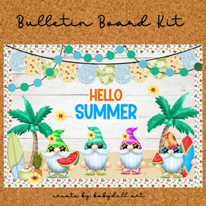 Summer VIBES Bulletin Board Classroom Display Door Decor Kit Summer ...