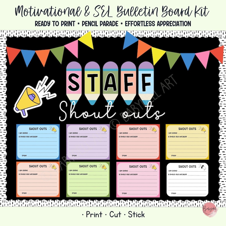 Staff Shout Out Kit for Teacher Appreciation and School Staff ...