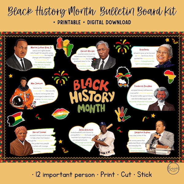 Bulletin Boards Black History Month - Etsy