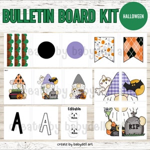 Halloween Bulletin Board, Gnomies Bulletin Board Door Decor - Etsy