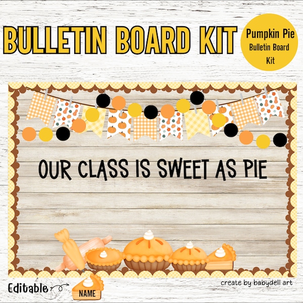 Pumpkin Pie Bulletin Board - Etsy