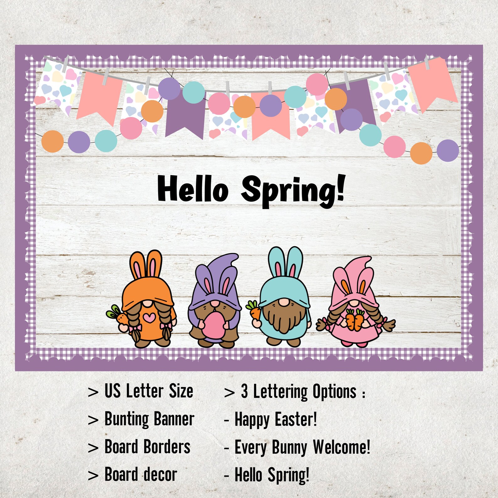 Happy Easter Bulletin Board Kit | March-april Classroom Decor | Spring ...