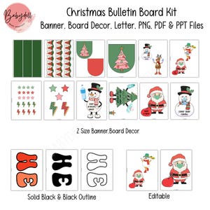 Christmas Healthy Habits Bulletin Board Kit (digital Download) - Etsy