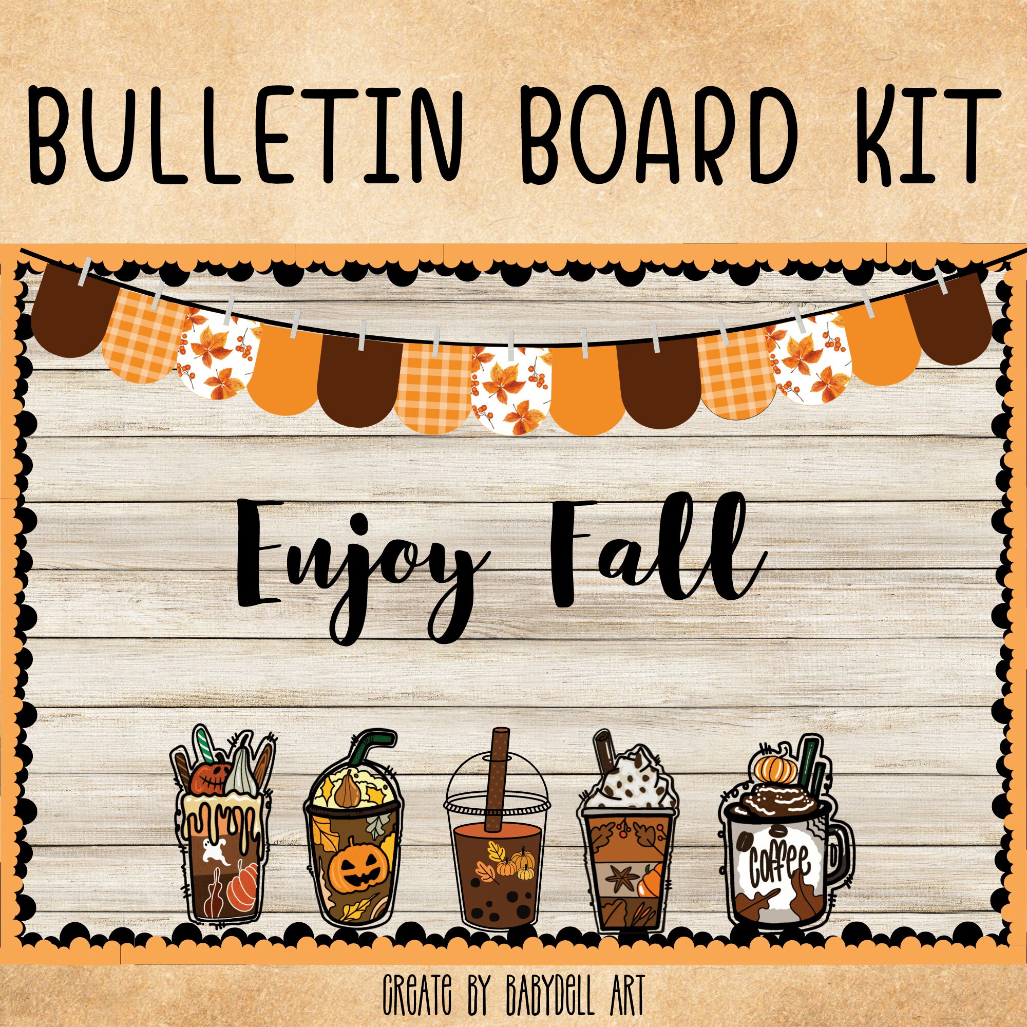 Fall Bulletin Board or Classroom Door Decor, Easy Autumn Classroom ...
