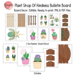 Cactus Classroom Bulletin Board: Plant of Kindness Decor (printable) - Etsy