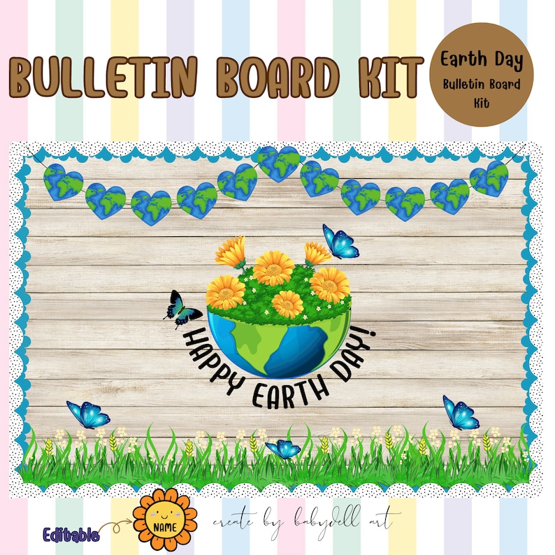 Earth Day Bulletin Board Classroom Display Door Decor Kit. LOVE YOUR ...