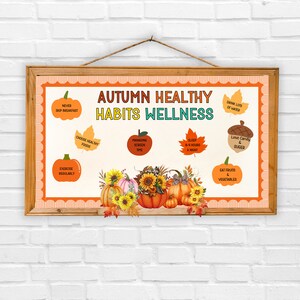 Healthy Habits Bulletin Board Fall Bulletin Board Autumn Healthy Habits ...