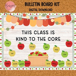 Apple Bulletin Board: Sweet to the Core Classroom Decor (printable PDF ...