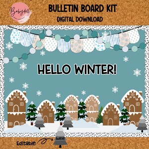 Winter Wonderland Bulletin Board Snowman Classroom Decor Winter ...