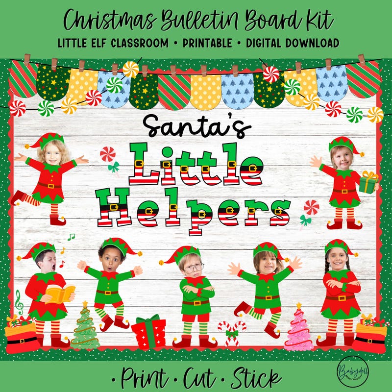Christmas Classroom Bulletin Elf - Etsy